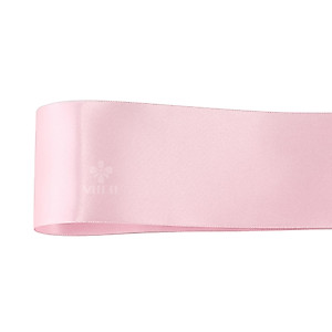 MEEDEE Pink Satin Ribbon - 2 Inch Double Faced Satin Ribbon by 25 Yards for Gift Wrapping, DIY Crafts, Weddings, Flower Bouquets, Holiday Decorating