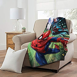 Marvel's Spider-Man, "Swing City" Micro Raschel Throw Blanket, 46" x 60", Multi Color
