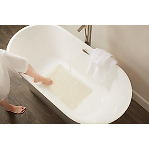 Rubbermaid Commercial Products Safti-Grip Bath and Shower Mat, Medium, White, Non-Slip for Tub