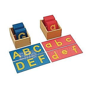 Elite Montessori Lower and Capital Case Sandpaper Letters with Boxes