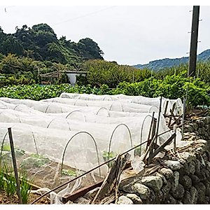 Garden Insect Netting Pest Barrier: 10'x25' Bug Netting for Garden Protection Mosquito Net Fine Mesh Cicada Tree Net Greenhouse Row Cover for Crops Plants Vegetables Flowers Fruits Silver