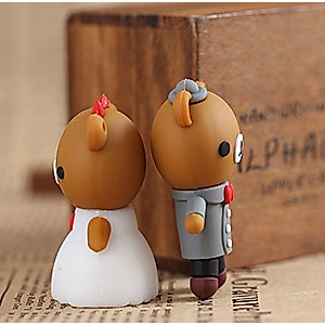 A Plus+ 10 Pairs Thumb Drive 16GB Wedding Bear USB Flash Drive Cute Bear USB Stick 16GB for Wedding