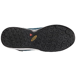 KEEN Women's Tempo Flex Mid Height Lightweight Waterproof Hiking Boot, Blue Coral/Star White, 9