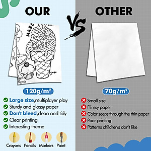 JellyPanda Easter Large Coloring Table Cloth Happy Easter Giant Coloring Poster Bunny Egg Pages Sheets Paper for Kids Adults 71 * 23.6 in