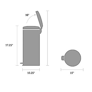 Trash Cans Kitchen 6 Gallons Trash Bin Waste Basket for Kitchen Farmhouse Trash Can with Lid Metal Trash Can