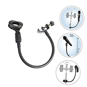 Mikinona 6 Pcs microphone stand Heavy Duty Mic Stand Mic Holder Microphone Cradle Mount studio microphone tabletop mic stand gooseneck microphone Universal Microphone Holders flat stand up