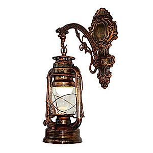 GAOZ Outdoor Lights Vintage LED Wall Lamp Barn Lantern Retro Kerosene Wall Light European Antique Style for Home,Garden,Yard,Decorations