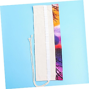 NUOBESTY 1pc 48 Canvas Pouches Paint Brush Case Artist Paint Brush Holder Artist Brush Holder Paint Brush Storage Travel Makeup Brush Paint Brush Rollup Pen Curtain High Capacity