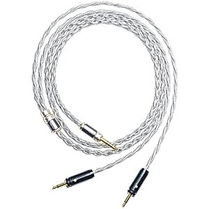 Elegia Headphone Cable Celestee Cable Stellia Cable 6N Single Crystal Silver Braid Cable for Focal Stellia Cable Focal elegia Cable Focal Celestee Cables Clear Elear Replacement Cable (3.5mm Plug)