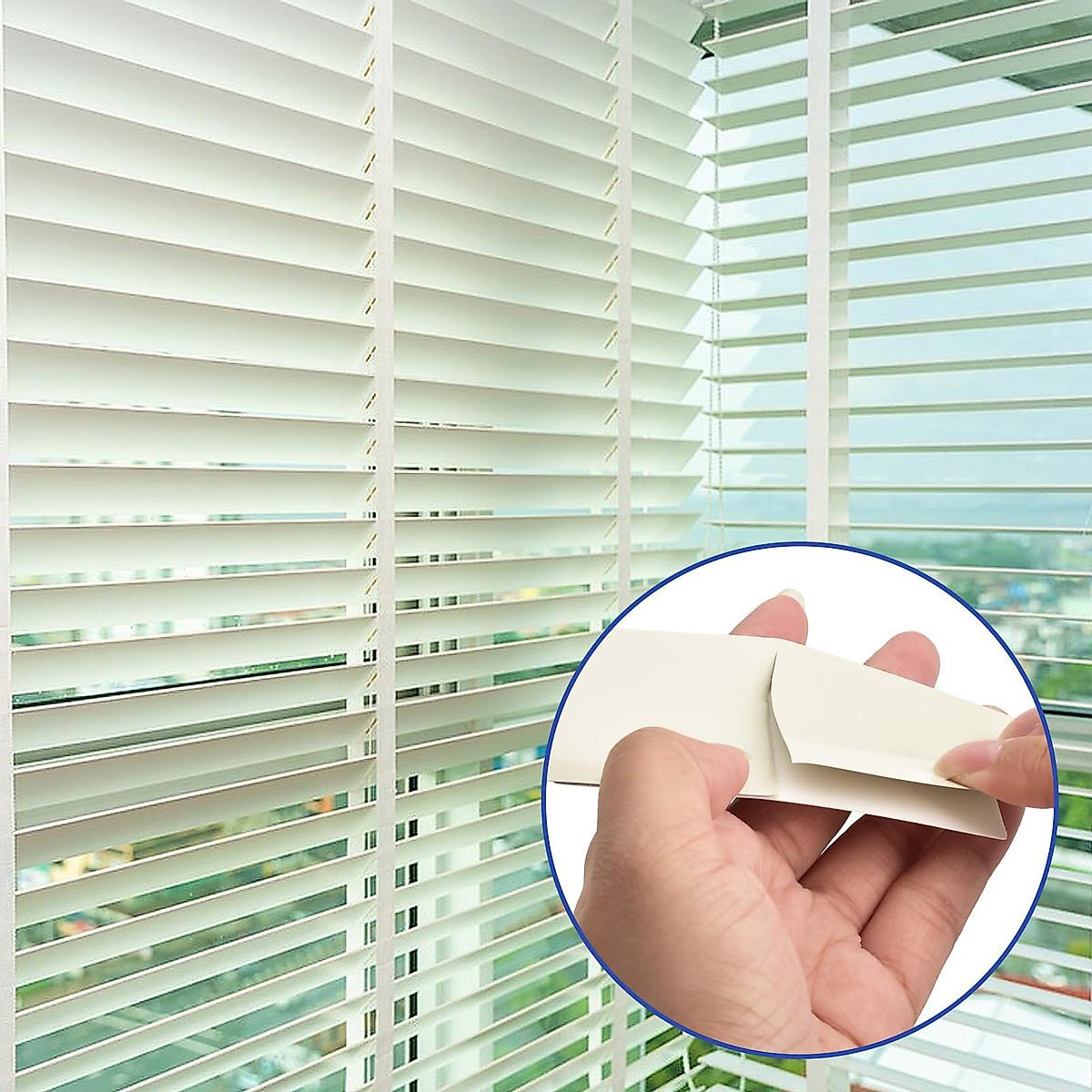 4 Pcs Horizontal Blind Repair Tabs Mini Blind Slat Repair Kit Horizontal Blinds Replacement Slats White Blind Fixers for Horizontal Blinds (2" W x 3.5" L)