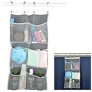 Evelots 2 Pack Shower Caddy/Organizer-Mesh-6 Pockets-Shampoo/Soap/Razor/Baby Bath Toys-Quick Dry