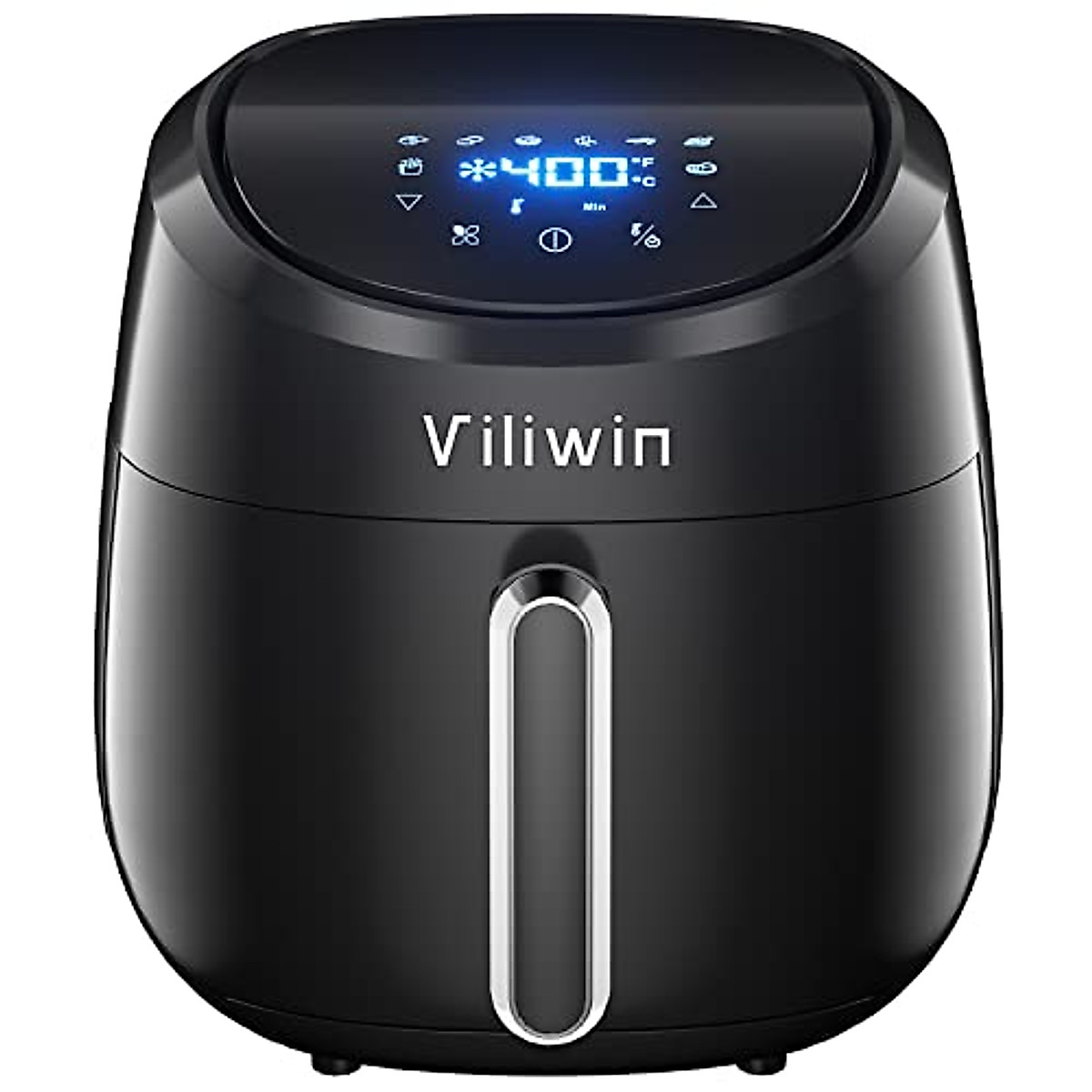 VILIWIN Air Fryer 4.5 QT 8 Preset Menus AirFryer with Auto Shut Off 30 Minute Timer Adjustable and Air Fryer Paper Liners 50PCS Disposable Square Parchment Liner 6.3 inch for 4-6 QT Air Fryers