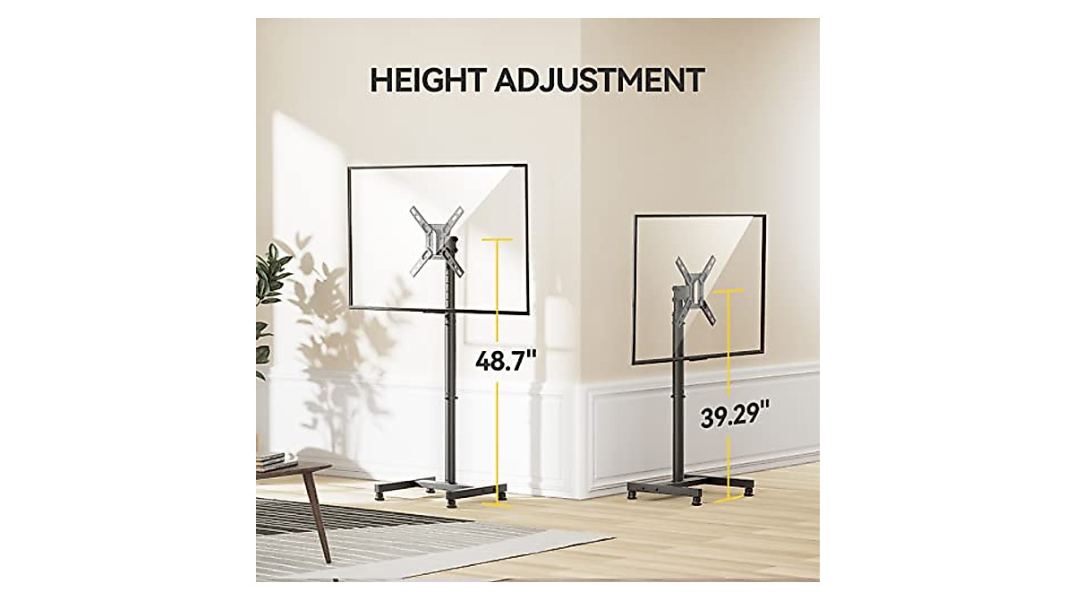 AM alphamount Adjustable Floor TV Stand for 13-50 TVs