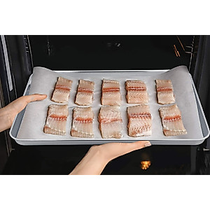 TeamFar Baking Sheet, 20’’×14’’×1’’, Cookie Sheet Half Sheet Baking Pans Stainless Steel, Non Toxic & Healthy, Heavy Duty & Thick Gauge, Mirror Finish & Dishwasher Safe - 2 Piece