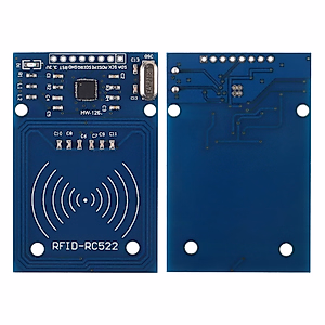 AITIAO 4Pcs RFID Kit Mifare RC522 RF IC Card Sensor Module MFRC-522 RFID Reader Module + S50 White Card + Key Ring for Raspberry Pi
