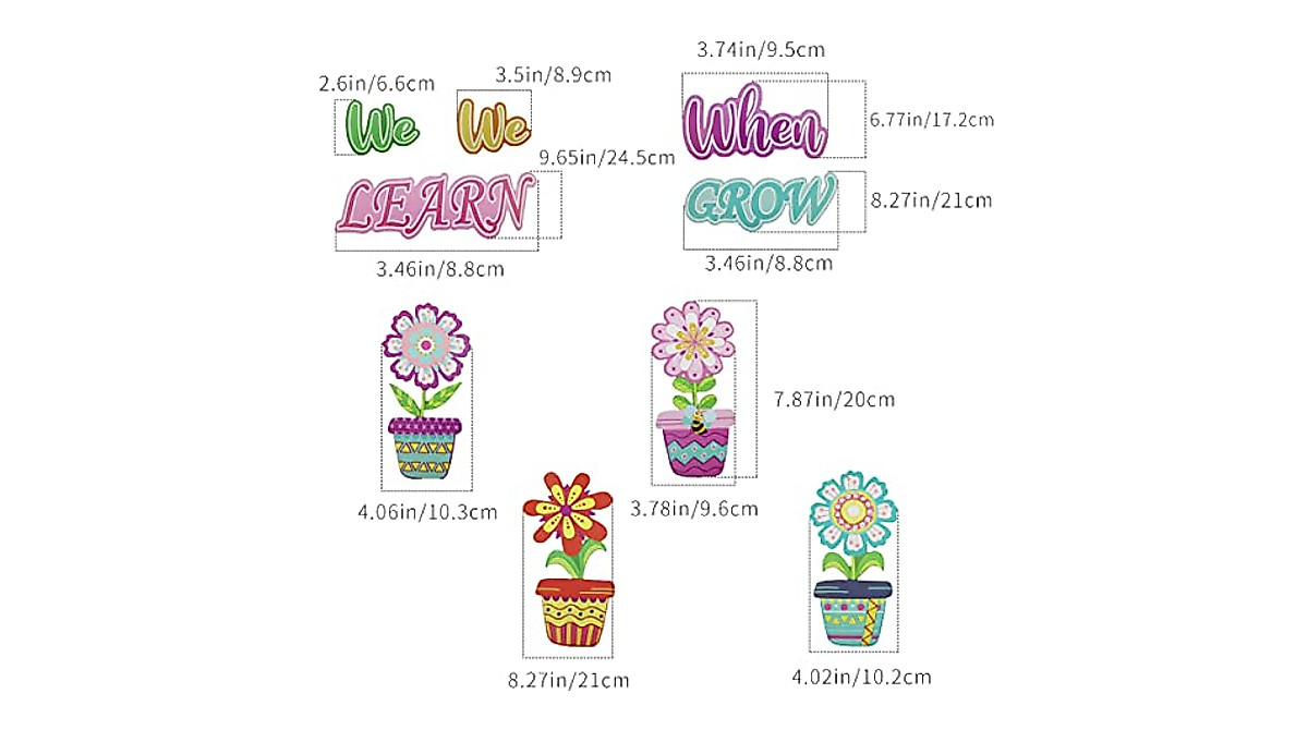 Colorful 45Pcs Spring Flower Cut-Outs for Classroom Fun