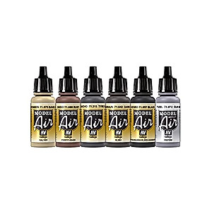 Vallejo Wheels and Tracks Model Air Set, 17 ml (Pack of 6)