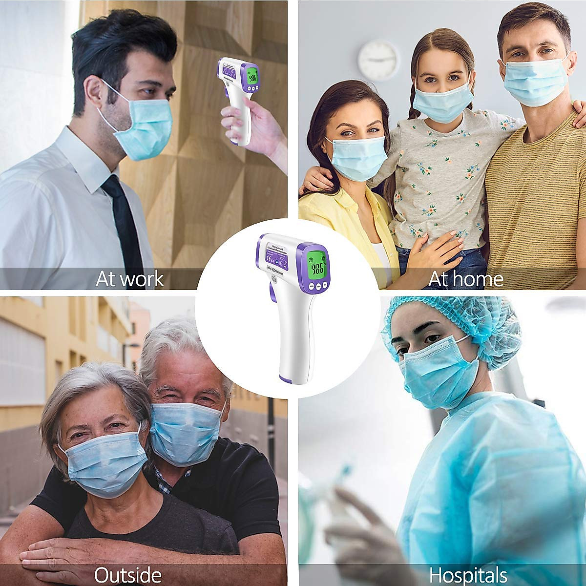 eZthings Thermometer Heavy Duty Infrared Forehead Non-Contact for Medical Offices, Hospitals, Physicians