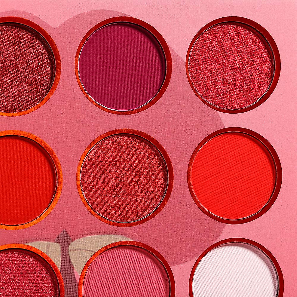 Afflano Red Eyeshadow Palette Makeup, Ultra Pigmented and Blending Bright Dark Hot True Red Eye Shade 12 Color, Cruelty Free Velvet Matte Shimmer Warm Fall Sunset Pink Red Eye Shadow Pallet