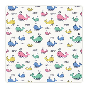 Splat Mat for Under High Chair 43.3″, Waterproof Easy Cleaning Anti Slip Spill Mat for Art/Crafts/Playtime on Floor or Table, Eating Mess Mat for Floor Protector