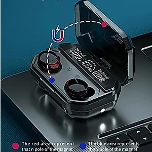 LIZHOUMIL Wireless Earbuds Environmental Noise Cancellation,A18 Bluetooth 5.1 in-Ear Headphones,Waterproof Stereo Earphones with Mic USB-C Charging Case,Built-in Mic Headset Bass for Sport Black