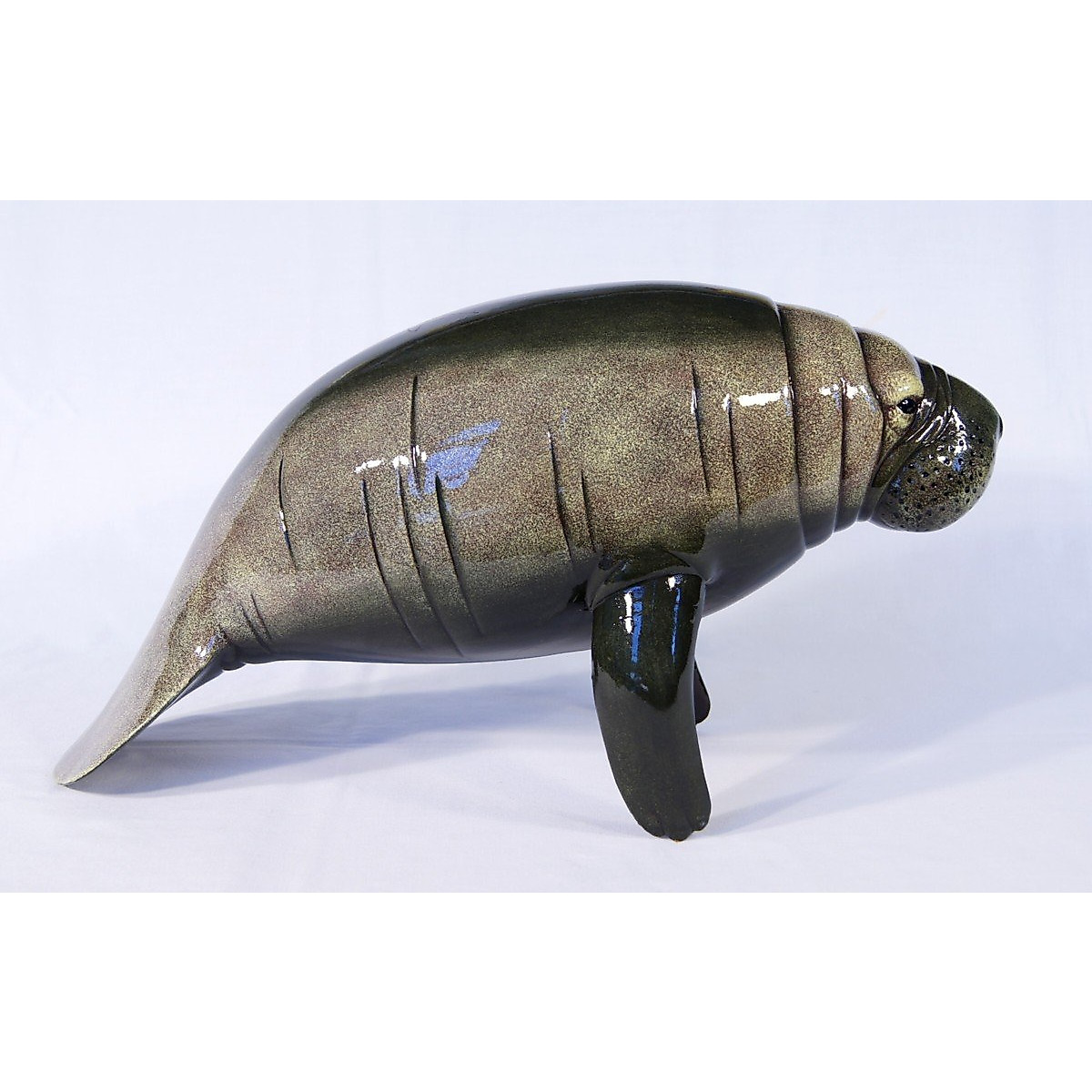 Star Int'l Hand Painted Manatee Sea Cow Replica Figurine Statue 8"