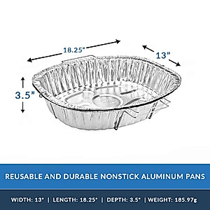 Nicole Fantini Heavy Duty Aluminum Foil Oval Rack Roaster with Handle (10)