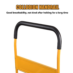 Platform Truck Hand Truck Foldable Dolly Cart for Moving Easy Storage and 360 Degree Swivel Wheels 440lbs Weight Capacity 28.7x18.5x32.3in Yellow