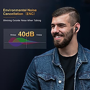Bluetooth Earbuds, 50ms Low Latency Gaming Wireless Earbuds, QTREE 5.2 Version,Noise Cancelling, 36H Playing Time, IPX5 Waterproof Deep Bass Music Mode for iPhone and Android