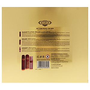 Cuba Royal by Cuba, 3 Piece Gift Set for Men
