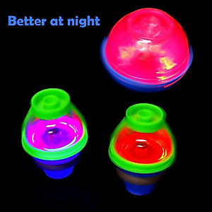 9Pack LED Light Up Spinning Tops with Gyroscope, LED Flashing Spinning Toys for Kids, Party Favors Goodie Bag Fillers Glow Dark Party Supply Bulk Toys
