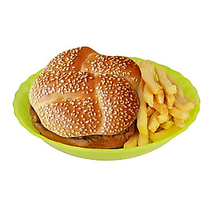 Set of 20 – 6 Inch Kid Plates - Kids Plastic Plates - Reusable Plastic Plates– BPA Free Dinner Plastic Plates for Kids - Food Safe Plastic Reusable Plates – Kids Plates Microwave and Dishwasher Safe