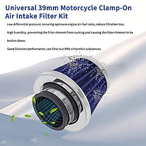 LCGLY 2PCS 39mm Universal Air Filter For GY6 Moped Scooter Dirt Bike Motorcycle 50cc 110cc 125cc 150cc 200cc Moped scooter atv dirt bike pocket bike ATV , honda CB250 CB250N CB250R CB250S CB400 CB400N