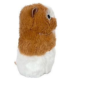 Auswella Plush Syrian Hamster- 5" Brown and White Hamster Plush Stuffed Animal Toy
