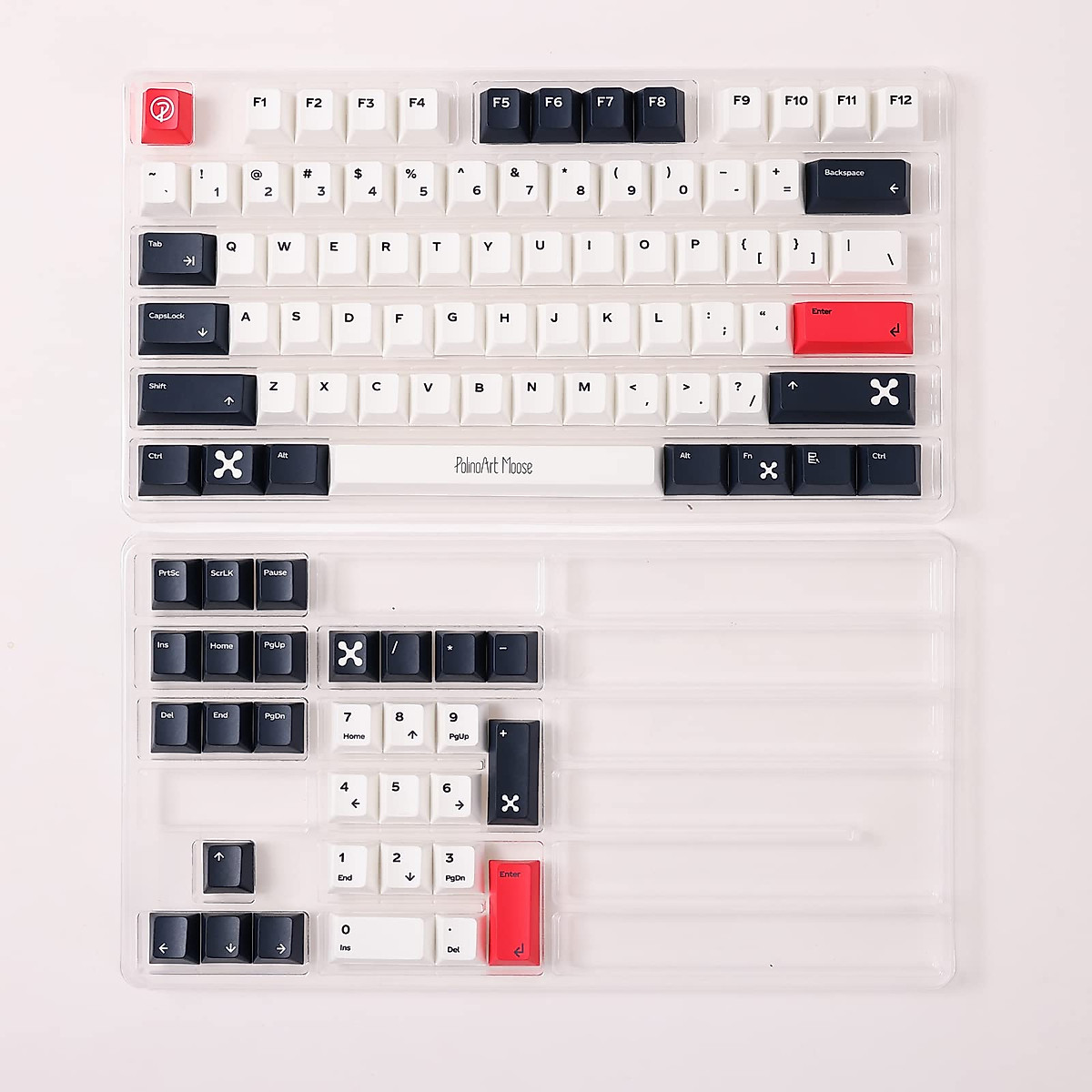 Keyboard Keycaps PolinoArt Moose Custom Keycap Pbt Keycap Set Fit for Cherry Switches Mechanical Keyboard Replacement Gaming Keycaps