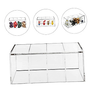 Cabilock 1pc Box coffee storage box flatware storage case Coffee Storage Case utensil organizer with lid plastic tea bag organizer Holder flip case Acrylic gift clamshell Coffee machine