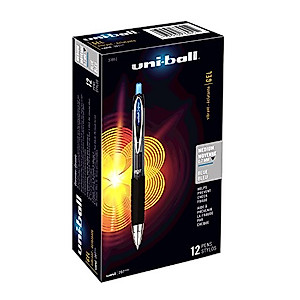 Signo Gel 207 Roller Ball Retractable Gel Pen, Blue Ink, 0.7MM, Dozen