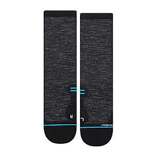 Stance Run Light Crew Black LG (US Men's Shoe 9-13, Women's Shoe 11-14)