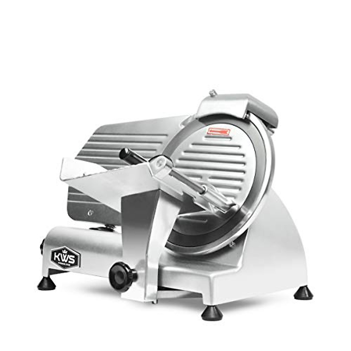 KWS Commercial 320W Electric Meat Slicer 10" Frozen Meat Deli Slicer Coffee Shop/restaurant and Home Use Low Noises [ ETL, NSF Certified ] (Stainless Steel Blade - Silver)