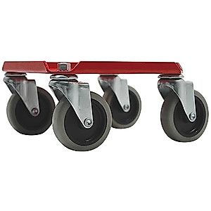 Extreme Max 5800.0228 V-Slides Snowmobile Dolly System - Steel, Red
