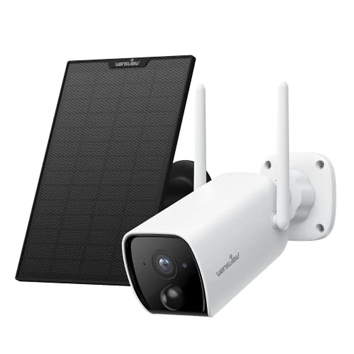 Security Cameras Wireless Outdoor,Wansview 2K 3MP Solar Camera Security Outdoor for Home with PIR Motion Detection & Siren, Night Vision,Works with Alexa,Outdoor Camera Wireless Solar/Battery Powered