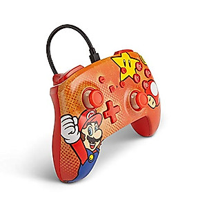 PowerA Enhanced Wired Controller for Nintendo Switch - Mario Vintage, Gamepad, Wired Video Game Controller, Gaming Controller - Nintendo Switch