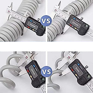 Fat-Cattie Bidet Sprayer Tube, Household Bathroom Toilet PU Handheld Bidet Sprayer Spring Tube Hose Accessory, 2M (Gray)
