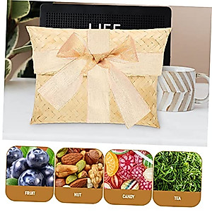 Hemoton Bamboo Food Basket 3pcs Bamboo Pillow Gift Box Home Storage Baskets Hand Decor Thai Sticky Rice Bread Serving Basket Woven Serving Basket Woven Storage Basket Sundries Container