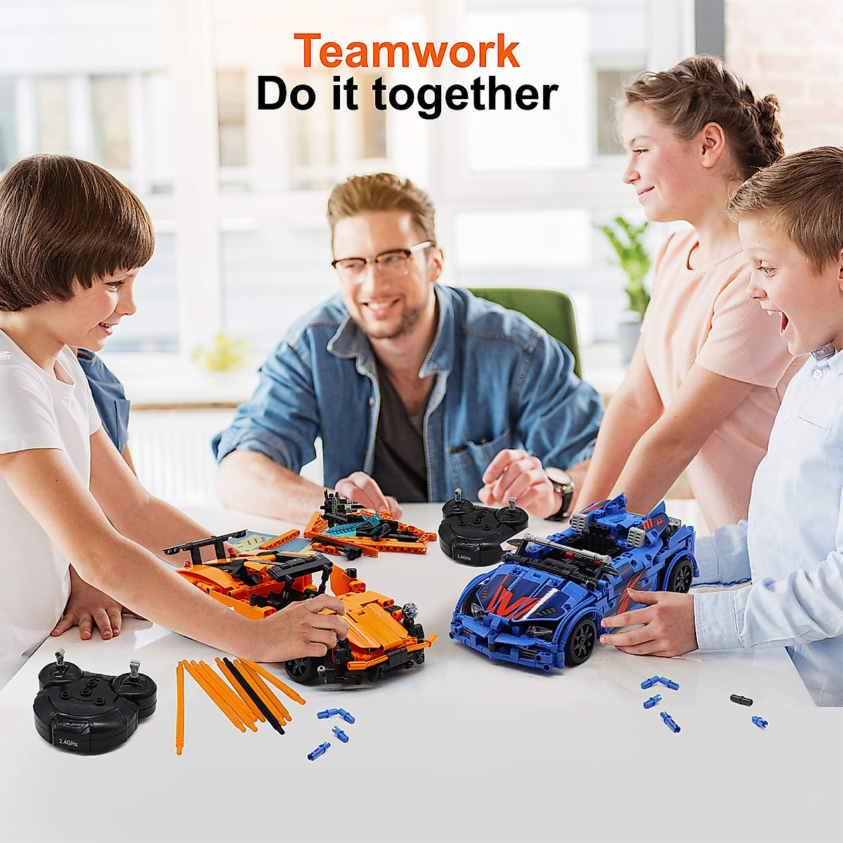 WISEPLAY Build Your Own RC Car Kit for Kids and Adults | 585pcs RC Car Kits to Build | STEM Building Toys for Boys & Girls Age 8-12 | Model Car Kits to Build for Kids 9-12 and Adults