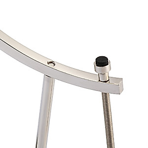 JUXYES Silver Toned Sphere Holder Caliper Stand, Hold 1-1/2 to 5, Caliper Style Display Stand for Mineral, Ornament, Gem, Shell, Coin, etc