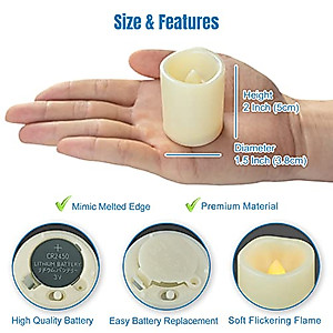 Flameless Votive Candles With Remote Control and Timer Bulk Set of 10 Tealight Candles / Realistic Outdoor Flickering Battery Operated LED Tea Lights (Batteries Included) 200Hours