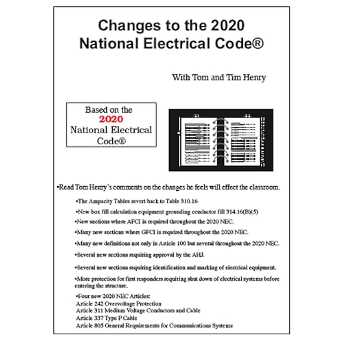 Changes to the 2020 National Electrical Code®