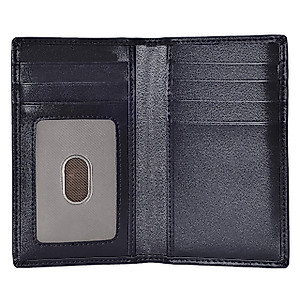 YUHAN PRETTY Slim Thin ID/Credit Card Holder Leather Bifold Front Pocket Wallet RFID Blocking (Black)