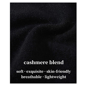 jaxmonoy Cashmere Hat Knit Slouchy Beanies for Women Winter Soft Warm Ladies Wool Knitted Skull Beanies Cap - Black